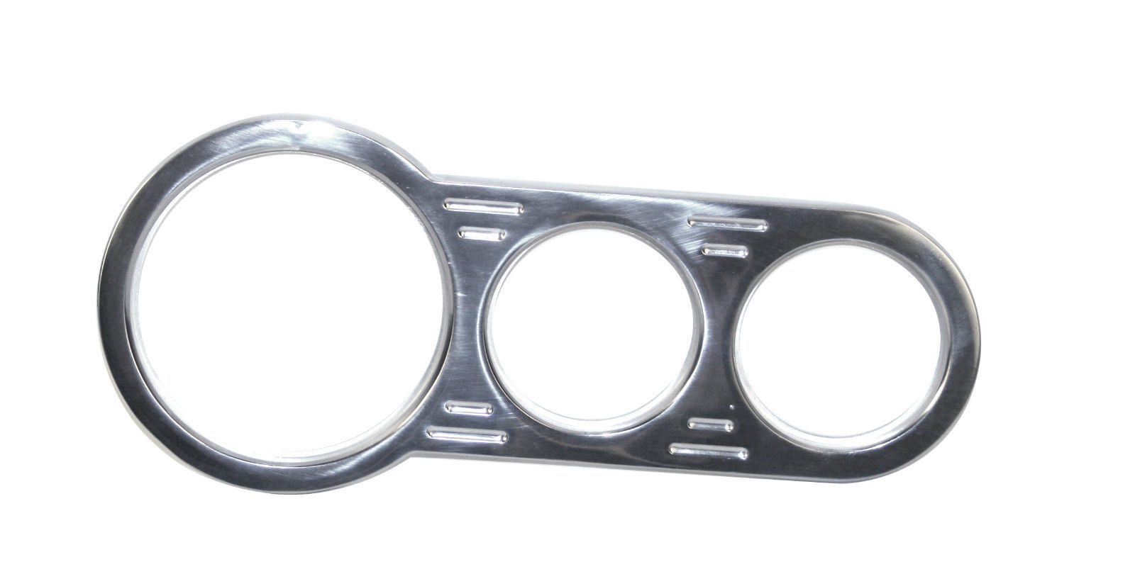 Billet Aluminum SATIN 3 Gauge Street Rod Hot Rod Universal Gauge Panel ...