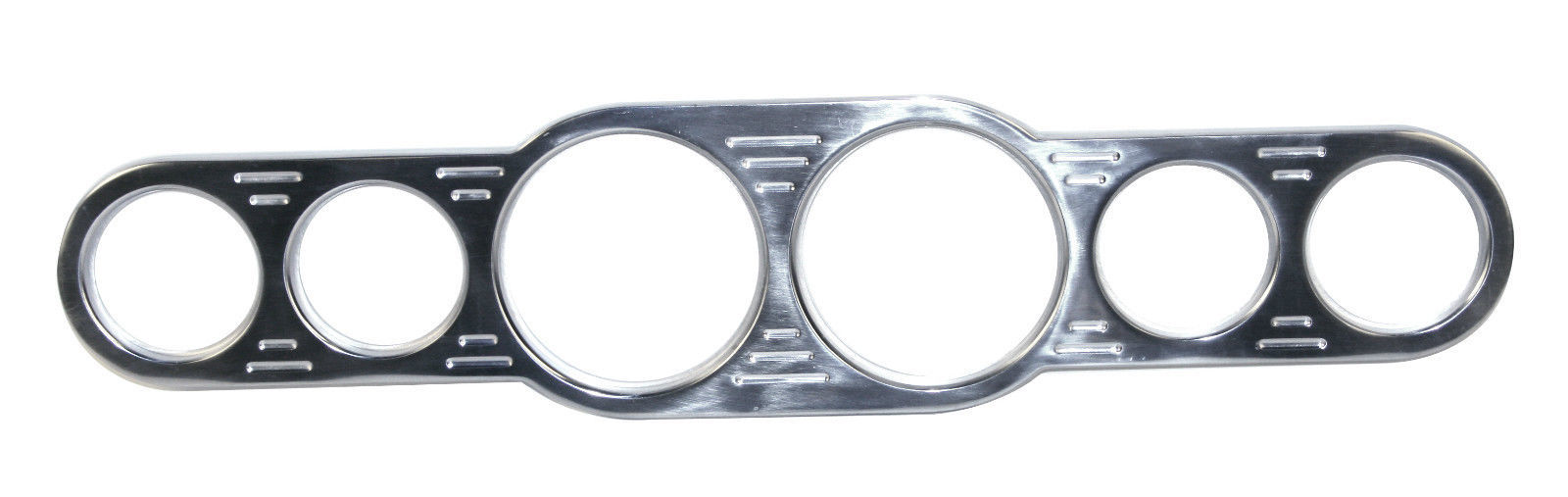 Billet Aluminum CHROME 6 Gauge Street Rod Hot Rod Universal Gauge Panel ...