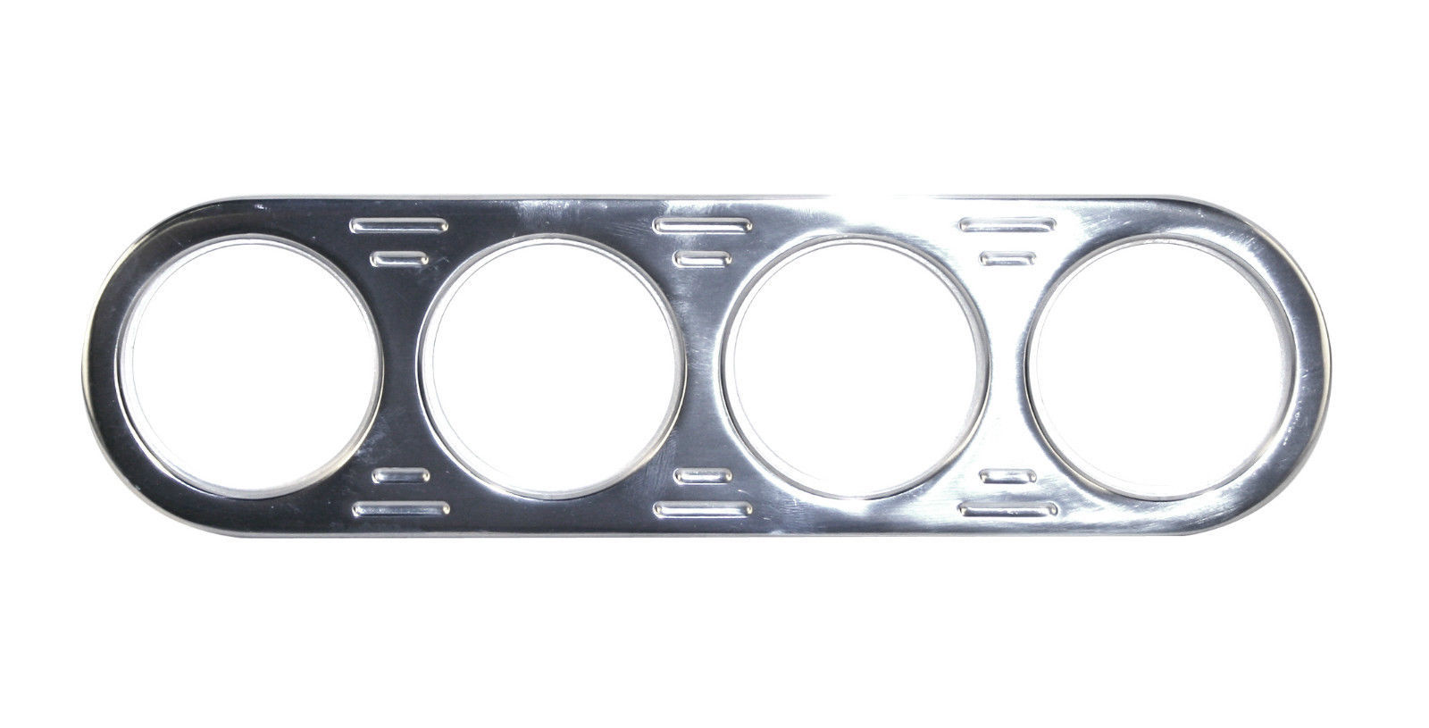 Billet Aluminum CHROME 4 Gauge Street Rod Hot Rod Universal Gauge Panel ...