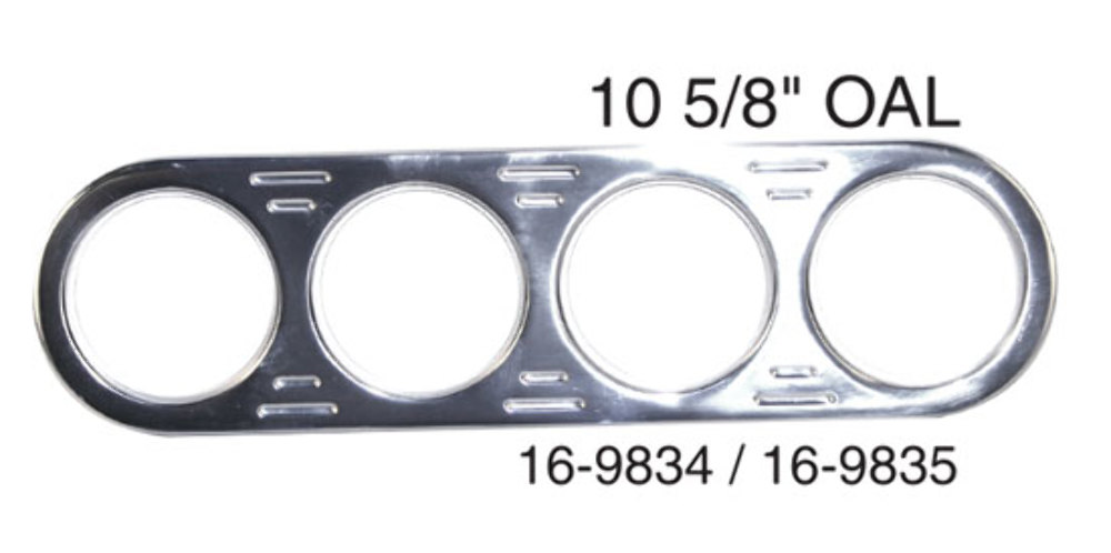 Billet Aluminum SATIN 4 Gauge Street Rod Hot Rod Universal Gauge Panel ...