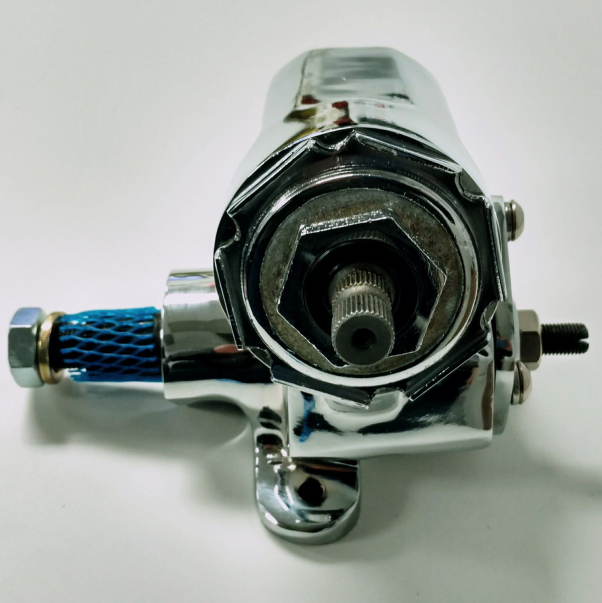 Reversed Corvair Chrome Steering Box 20:1 Ratio w/ U-Joint - T-Bucket ...