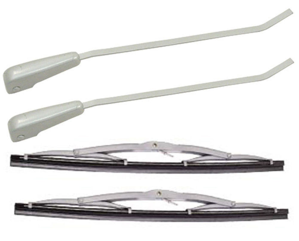 Wiper Arm & Blade Package, 4pc, Silver, Fits VW Type 1 Bug/Beetle 1958 ...