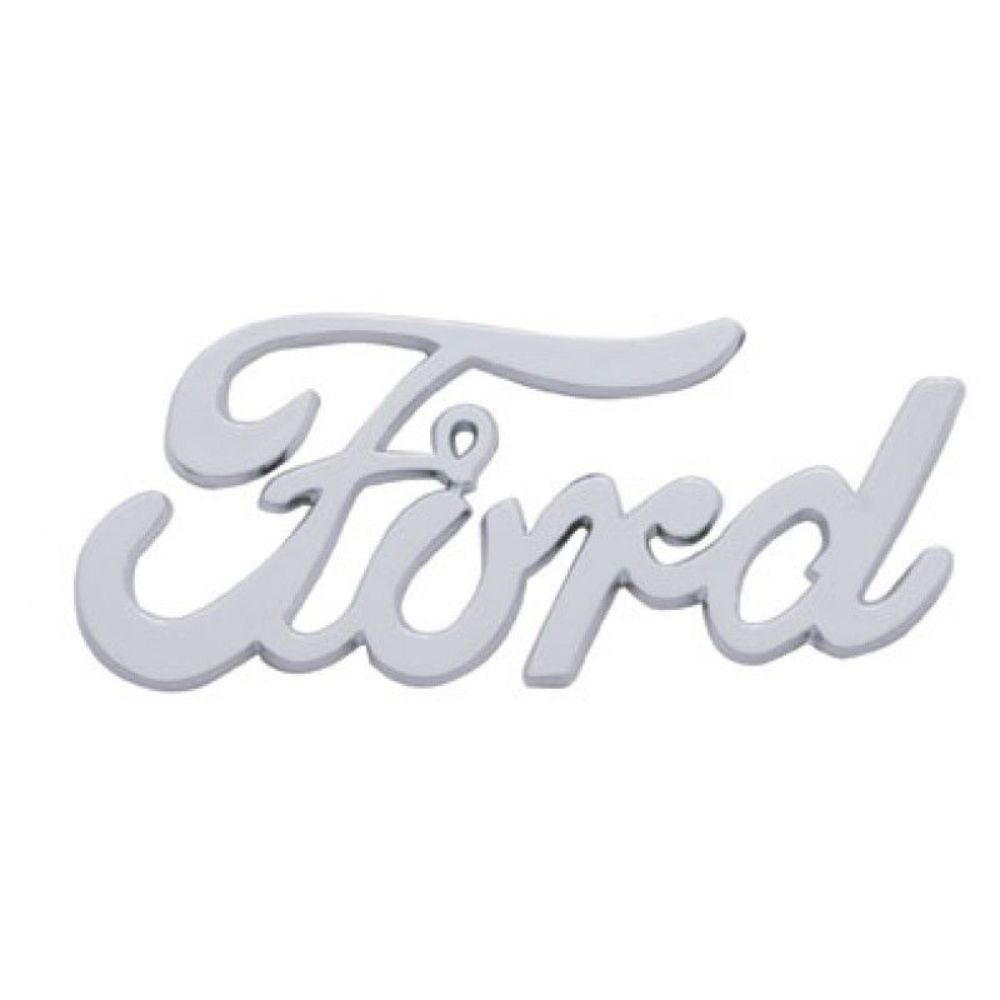 Chrome Classic "Ford" Emblem / Script Universal Adhesive Fit | Pirate Mfg