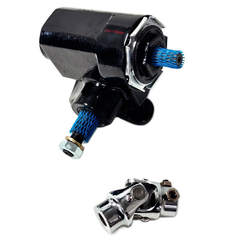 Reversed Corvair Black Steering Box 20:1 Ratio w/ Chrome U-Joint - T ...