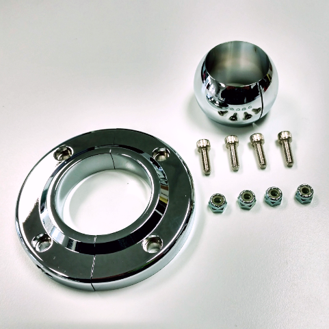 Chrome Aluminum Swivel Floor Mount, 1-3/4" Steering Columns -Hot Rat ...