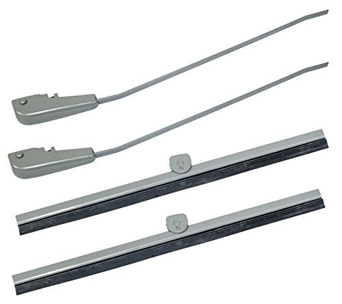 Wiper Arm & Blade Package, 4pc, Silver, Fits VW Type 2 Transporter/Bus ...