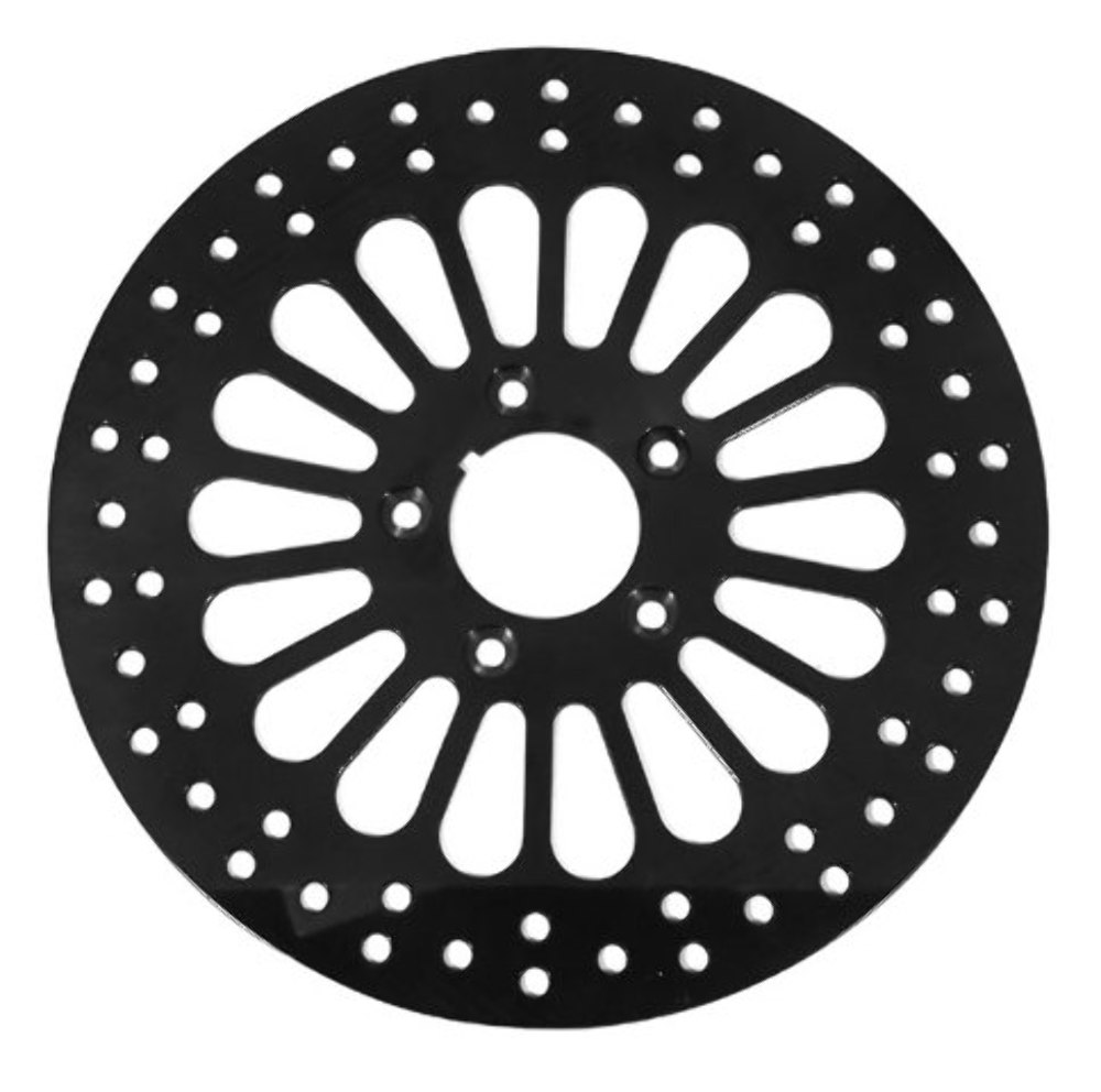 ULTIMA 11.8" BLACK KING SPOKE FRONT BRAKE ROTOR FOR HARLEY 2008-UP | KCINT