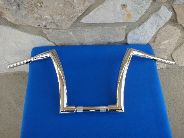 12" CHROME DNA MONSTER FAT APE HANGER BARS 1-1/2" HARLEY HANDLEBARS ...